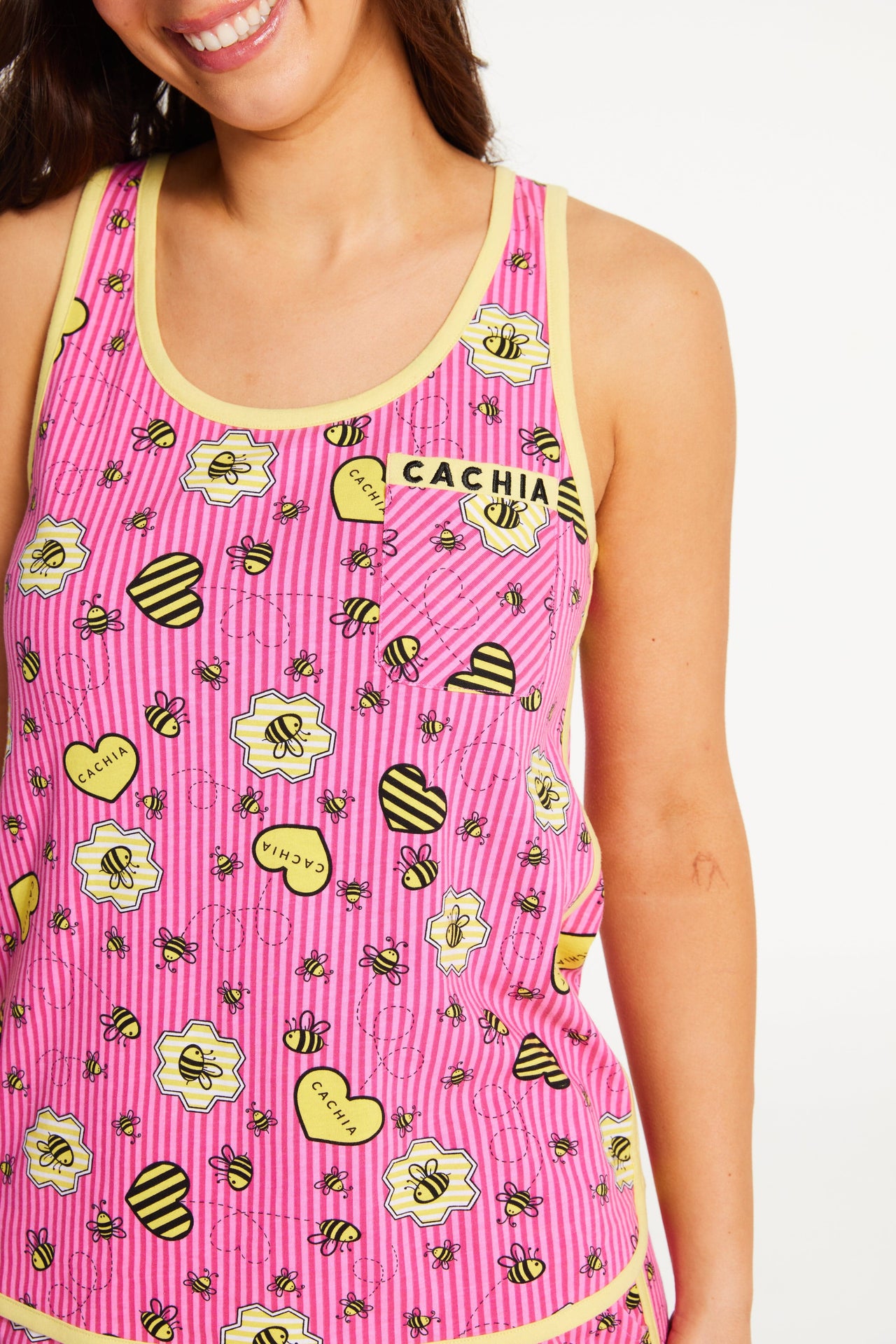 Busy Bee Singlet Set | CACHIA Sleepwear & Loungewear – CACHIA SHOP